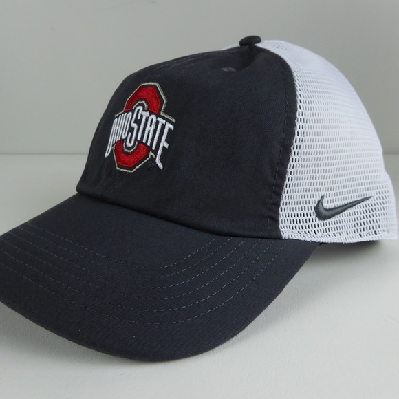Nike | Accessories | Nike Aerobill Mesh Trucker Hat Ohio State Buckeyes ...